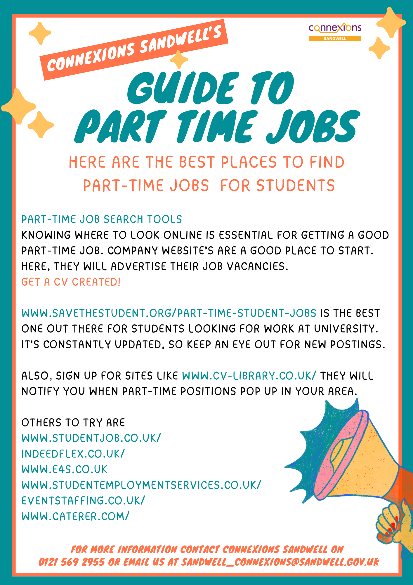 Guide to Part time Jobs | Careers Resources | Sandwell Careers Service